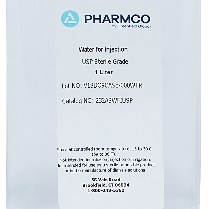 Water Sterile WFI USP 6x1 Liter