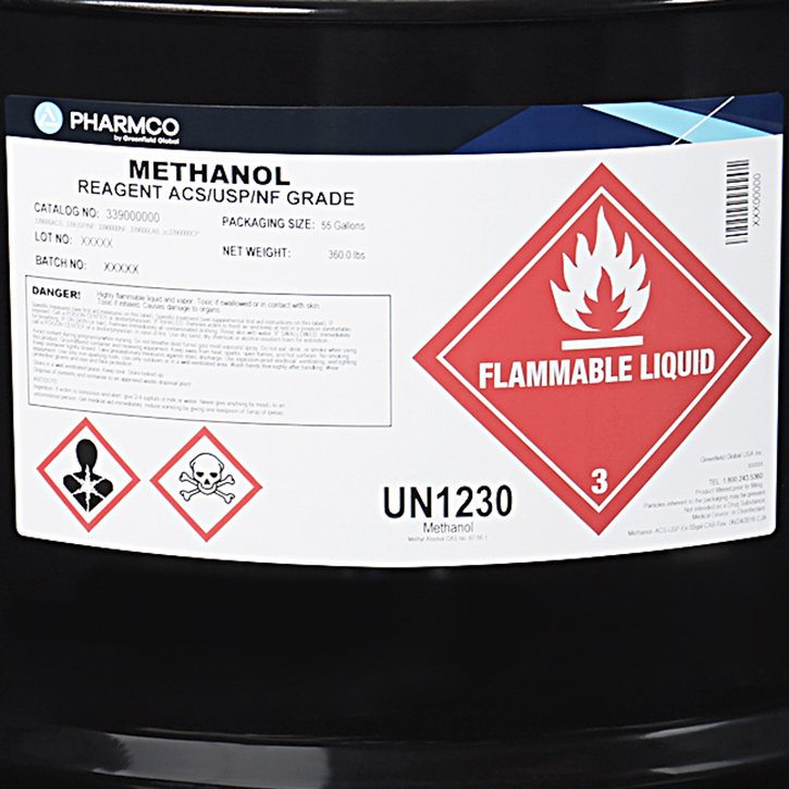 Methanol 55 Gal Metal Drum